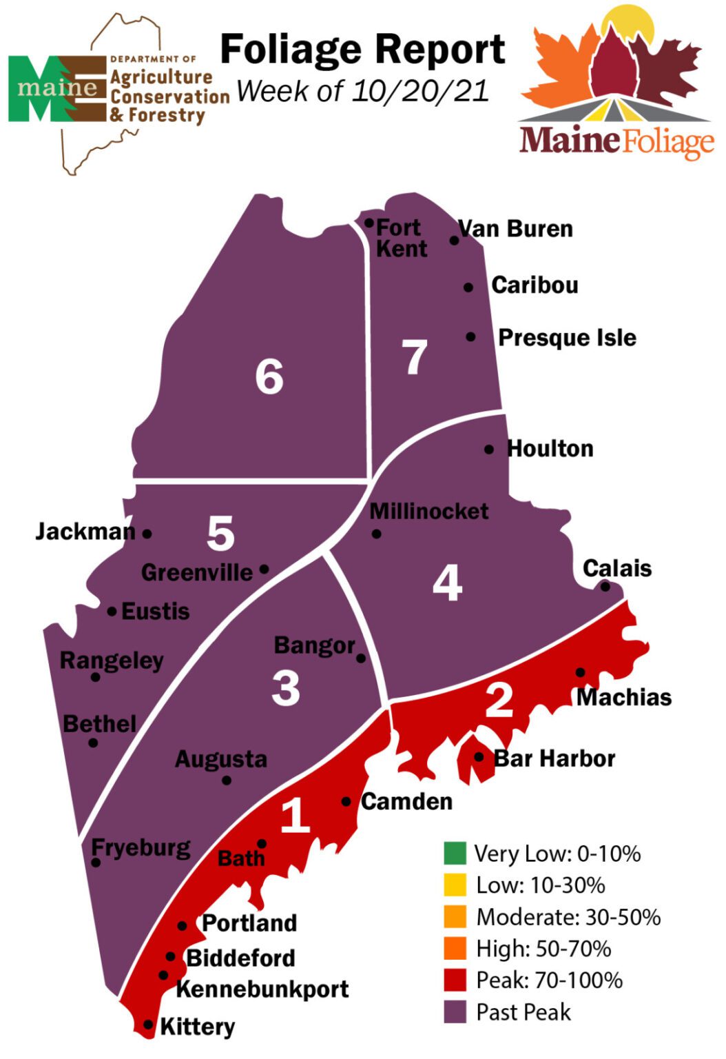 Maine Final Foliage Report: Peak Conditions Along the Immediate Coast ...